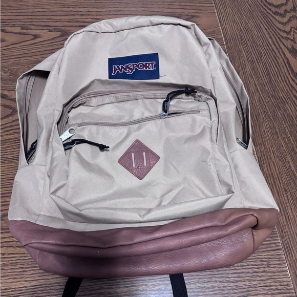 Jansport | Bags | Jansport Beige And Brown Backpack | Poshmark
